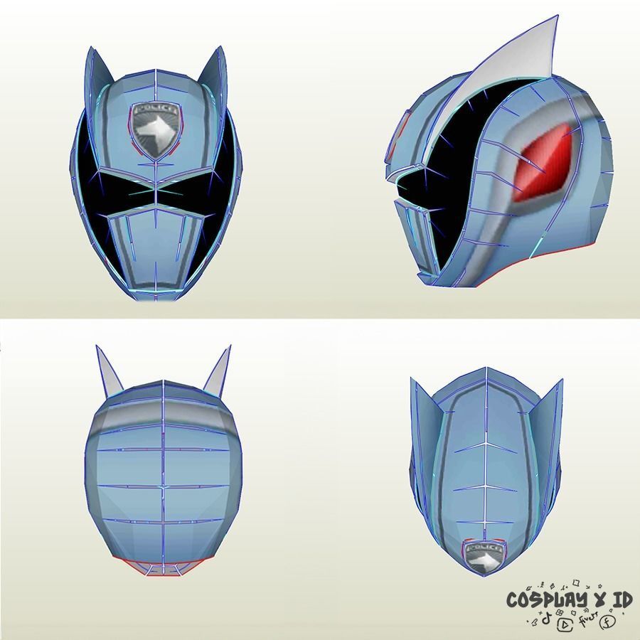 Shadow Ranger Moprh Helmet Pepakura Foam Unfold free 3D model 3D ...