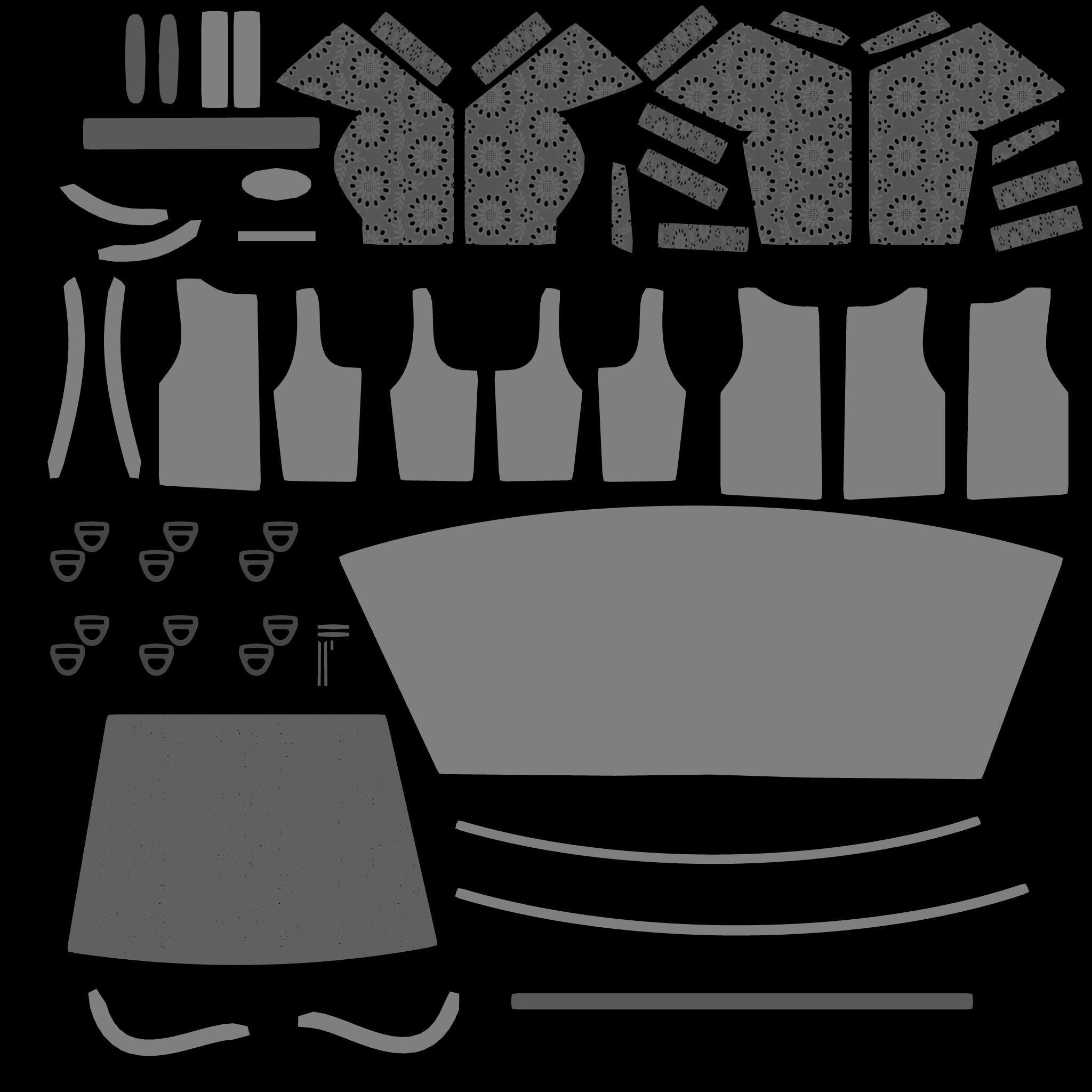 German traditional dress dirndl 3D model | CGTrader