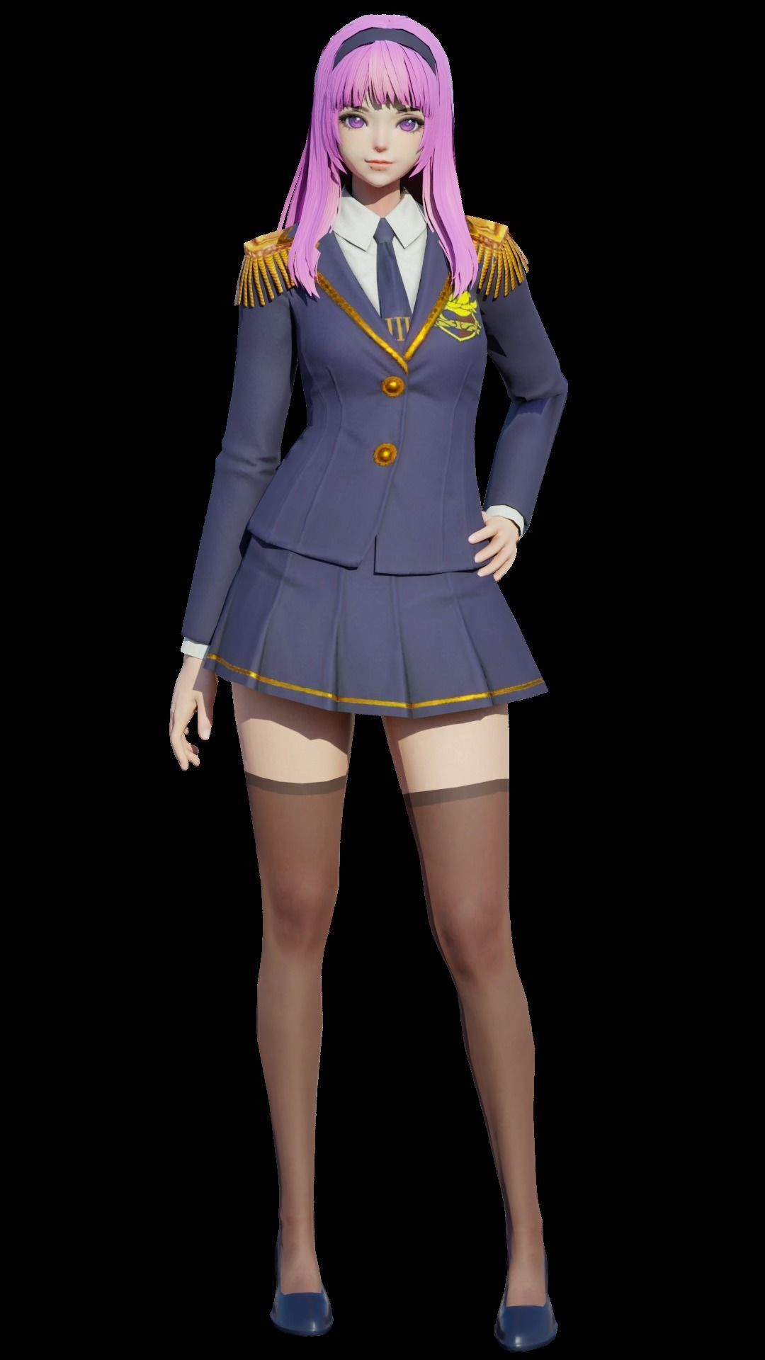 3D lady cartoon character with rigged 3D model rigged | CGTrader