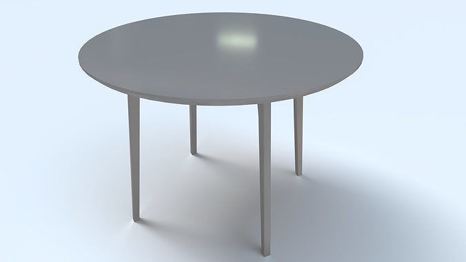 3D model Round metal table VR / AR / low-poly | CGTrader