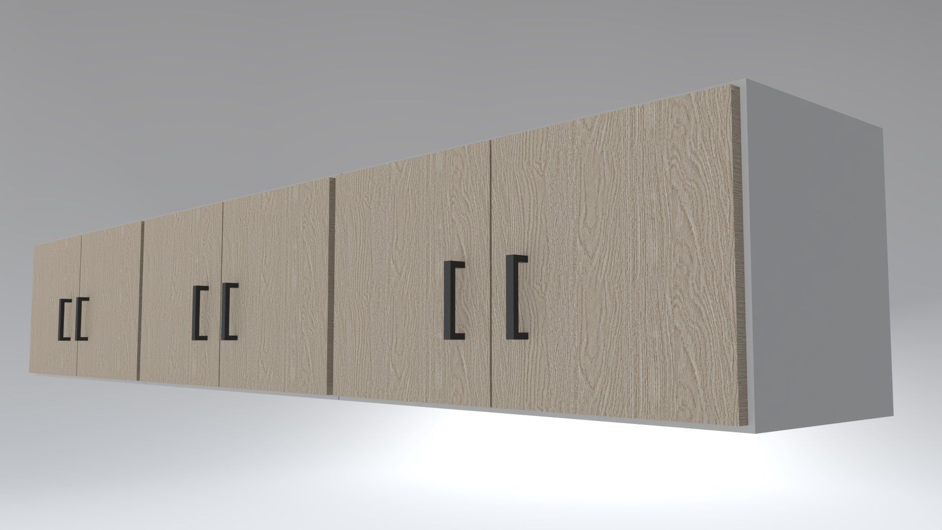 3D model Kitchen Set - Base and Wall Cabinets with Drawers and Sink VR ...
