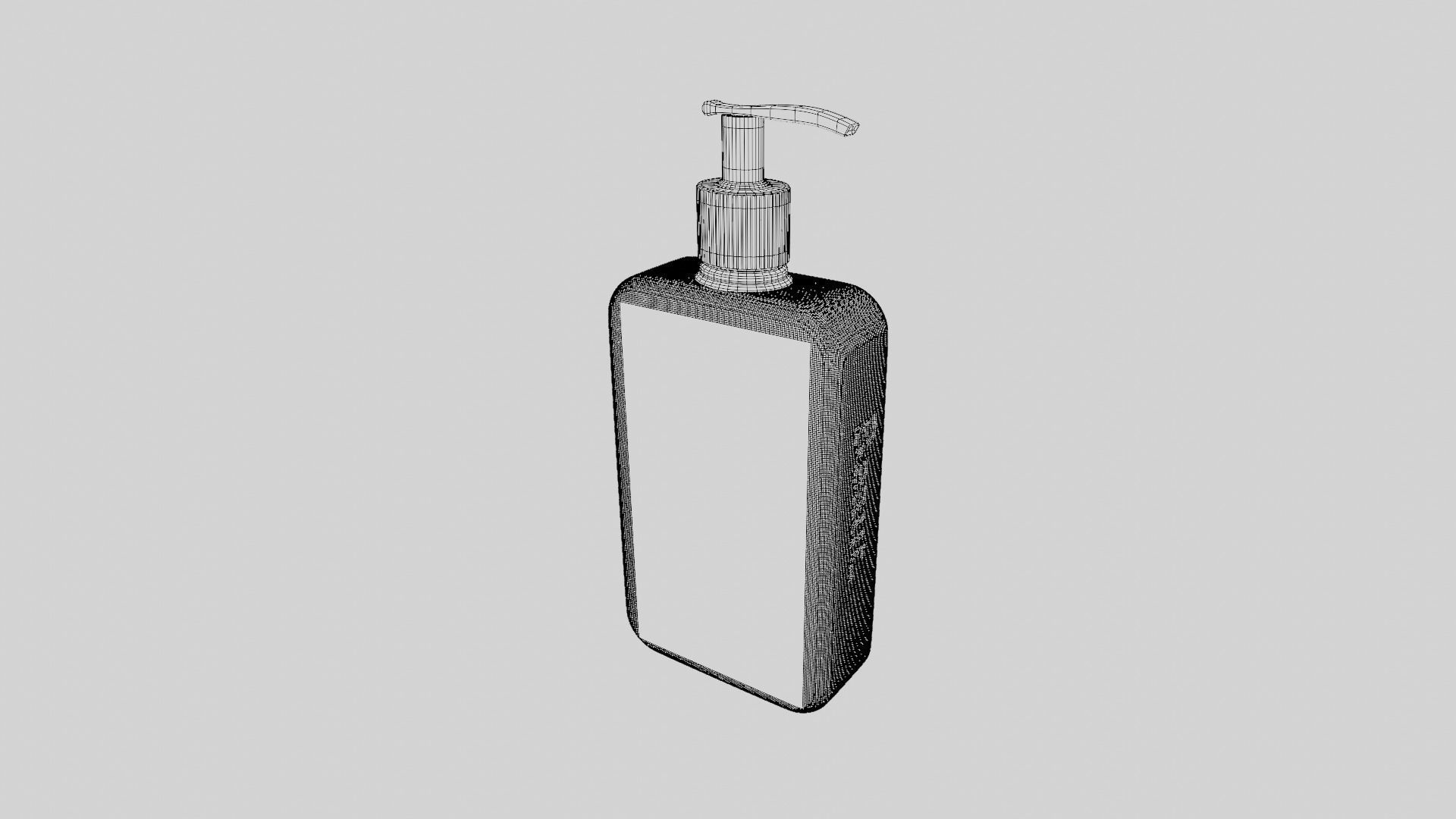 Cosmetic lotion bottle and label 3D model | CGTrader