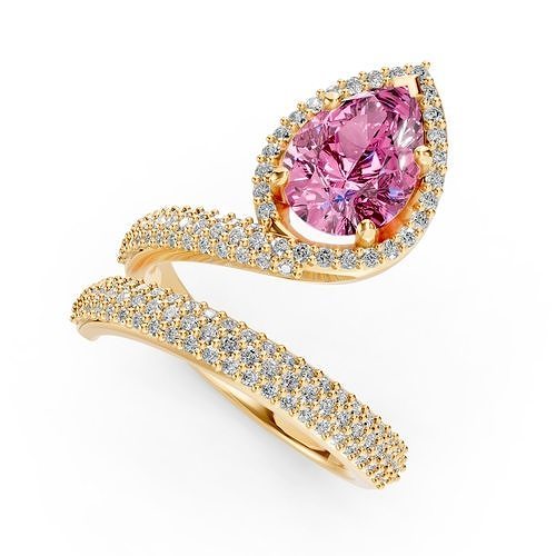 Pear Snake Ring free 3D model 3D printable | CGTrader