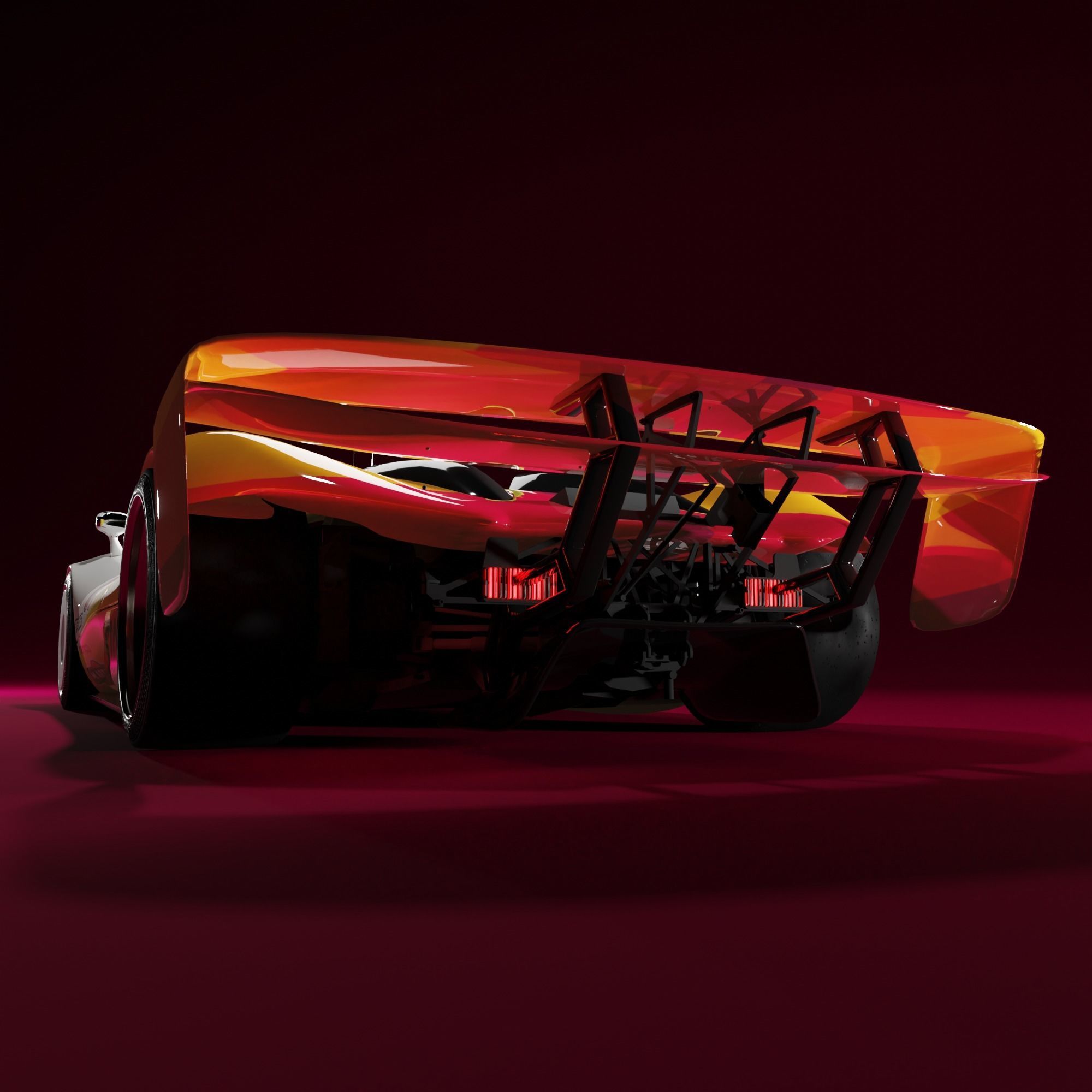 Racing car with livery prototype endurance non-existing car 3D model ...