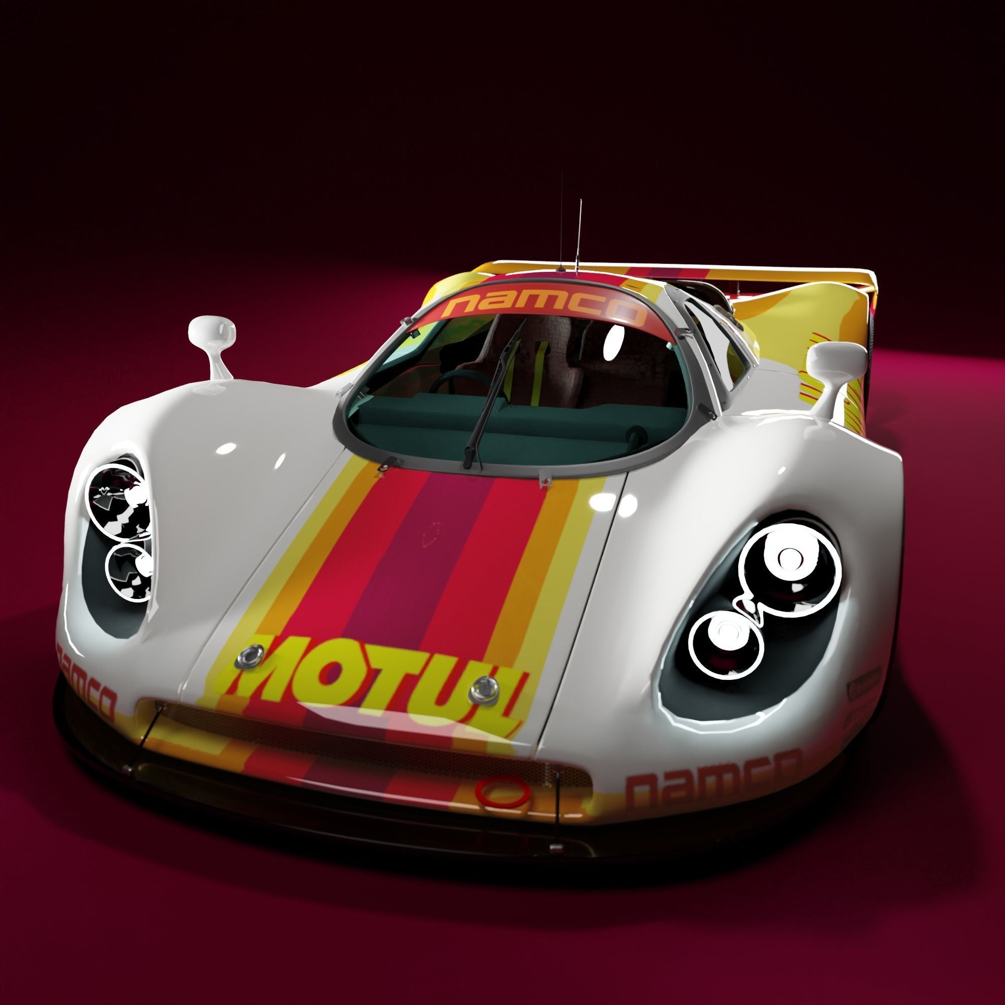 Racing car with livery prototype endurance non-existing car 3D model ...