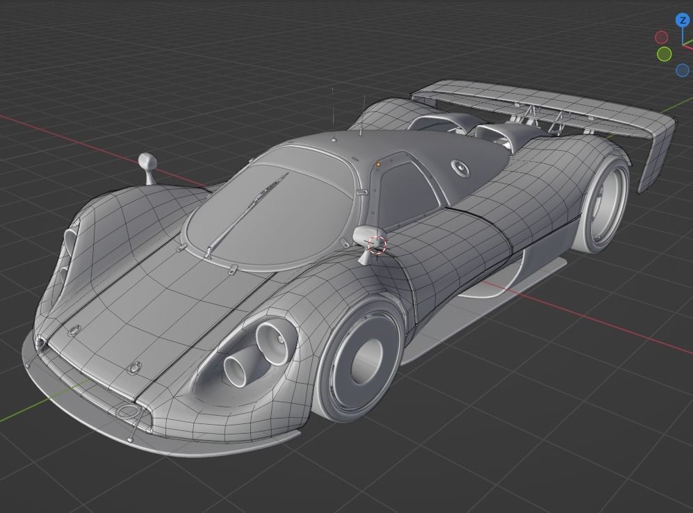 Racing car with livery prototype endurance non-existing car 3D model ...