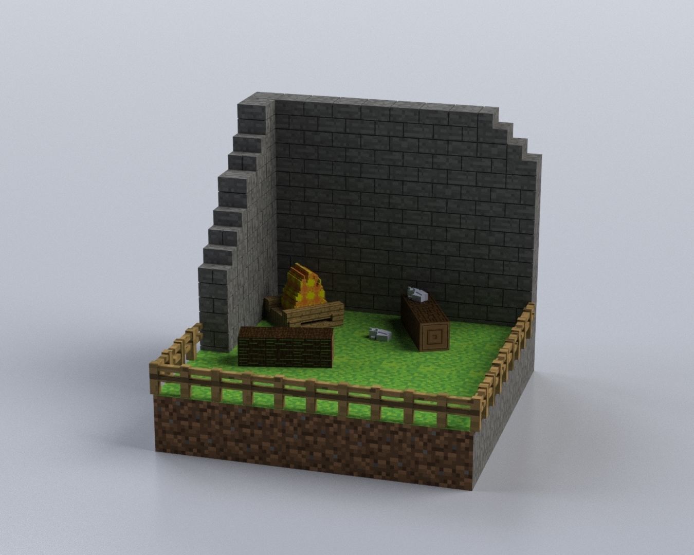 Minecraft Lamp 3D model 3D printable | CGTrader