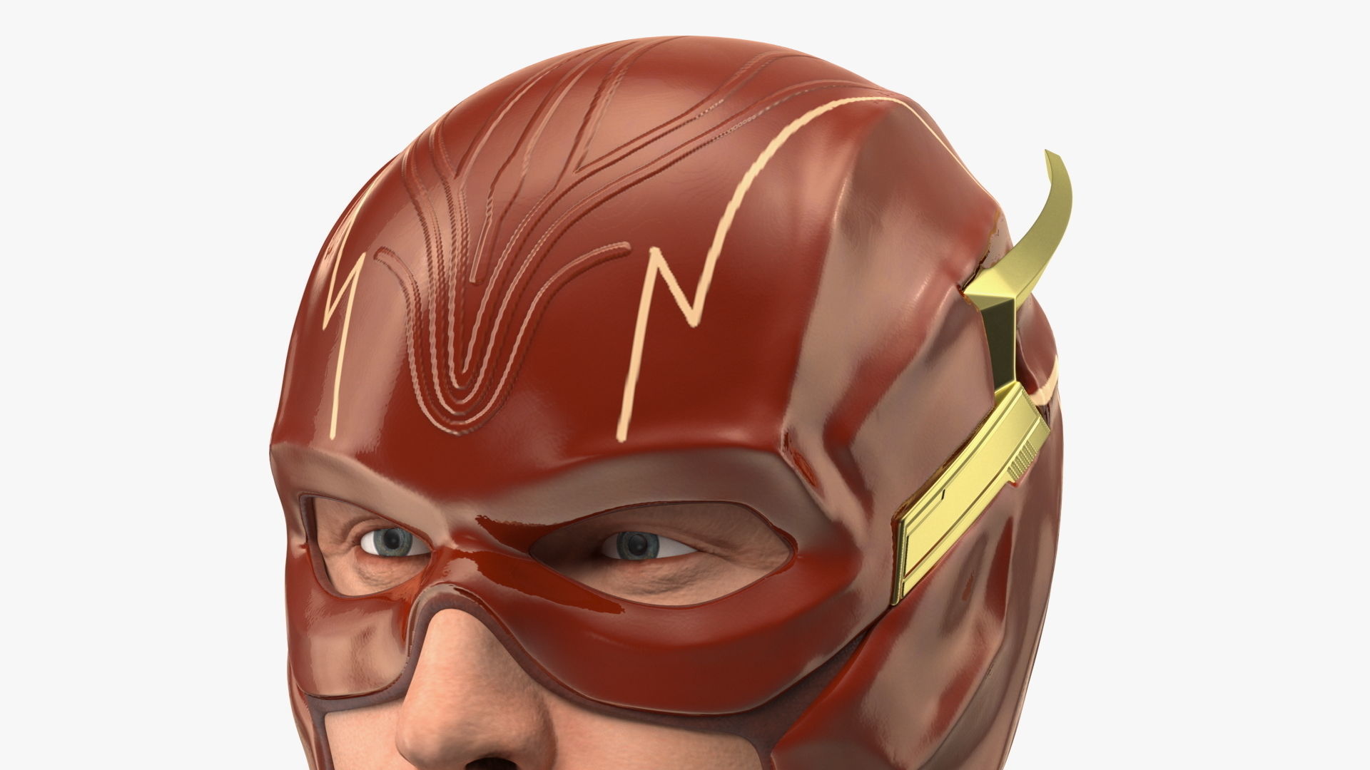 DC Flash Head Rigged 3D model rigged | CGTrader
