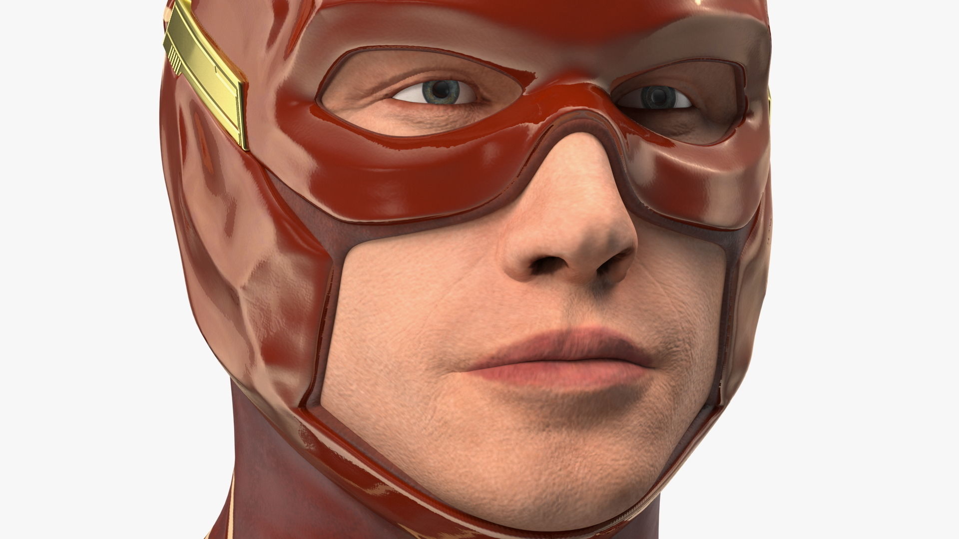 DC Flash Head Rigged 3D model rigged | CGTrader