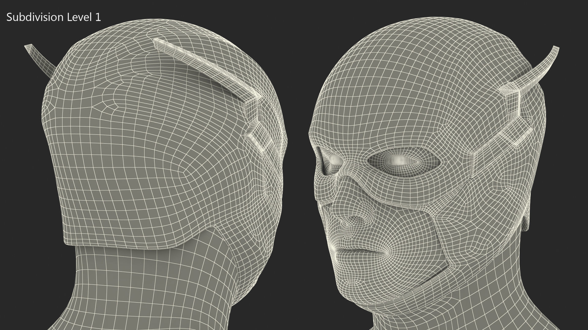 DC Flash Head Rigged 3D model rigged | CGTrader