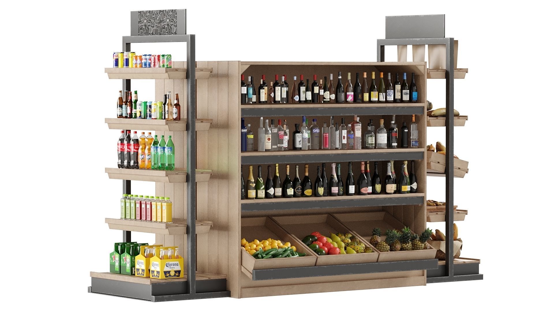 Store Show Case 7 Market 3D model | CGTrader