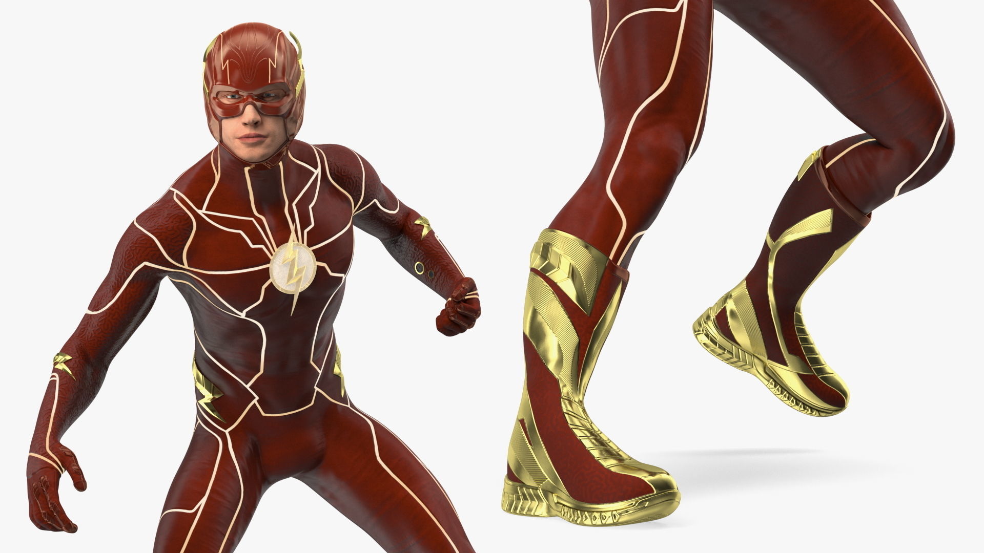 DC Comics Flash Fighting Pose 3D model | CGTrader