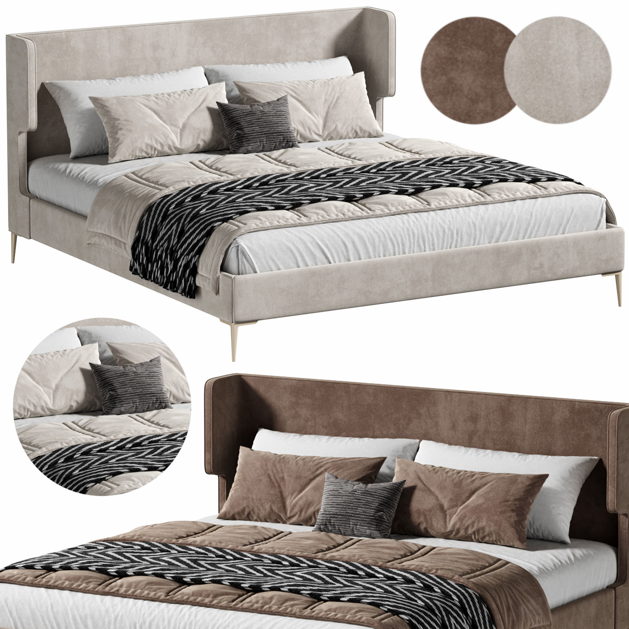 K20 bed by delavega 3D model | CGTrader