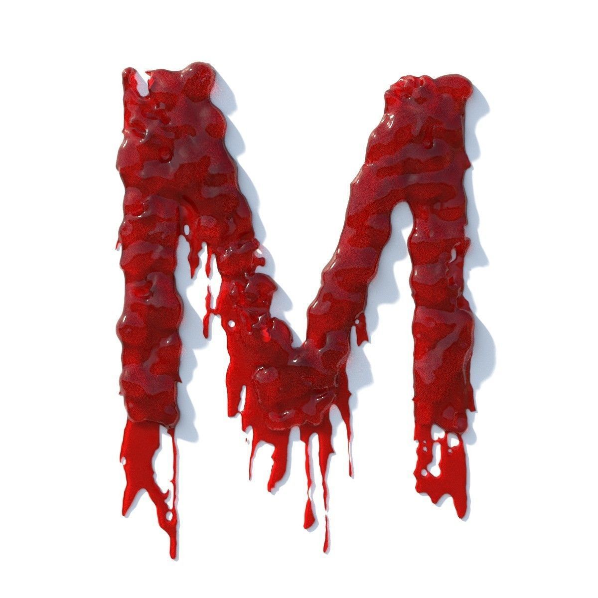 Blood Letters Font 3D model | CGTrader