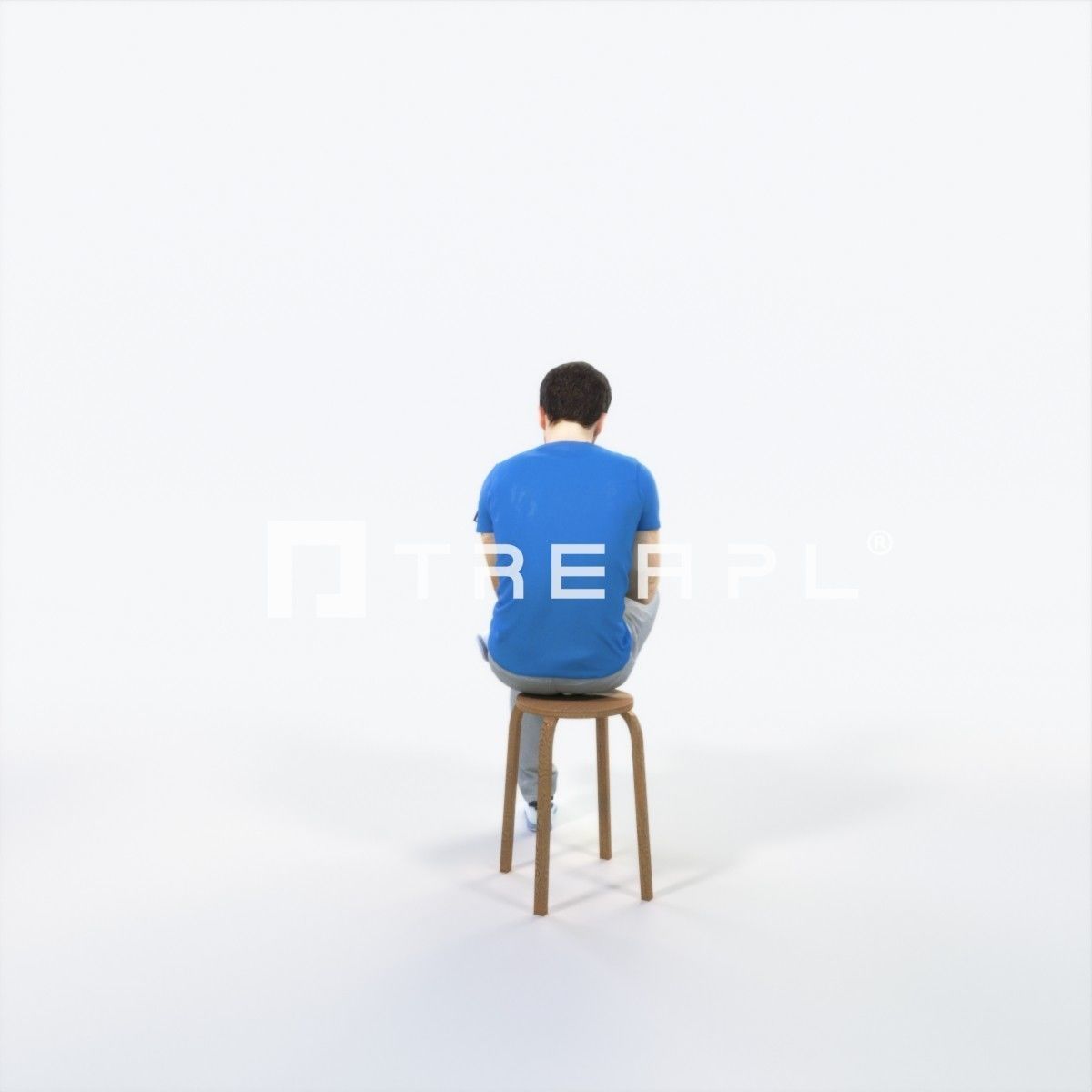 3D model Flow 13G Reading a Book Sitting Casual Man VR / AR / low-poly ...