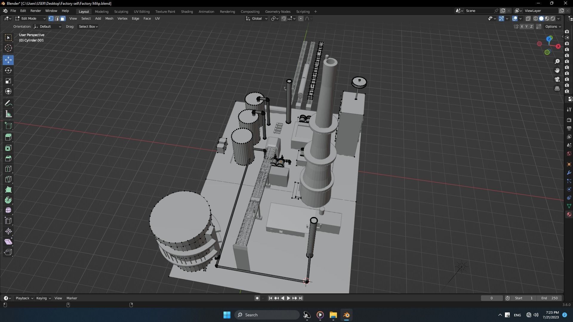 3D Factory Model free VR / AR / low-poly 3D model | CGTrader