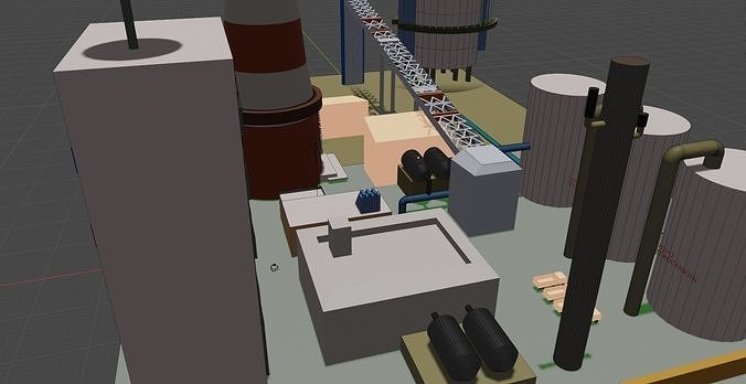 3D Factory Model free VR / AR / low-poly 3D model | CGTrader