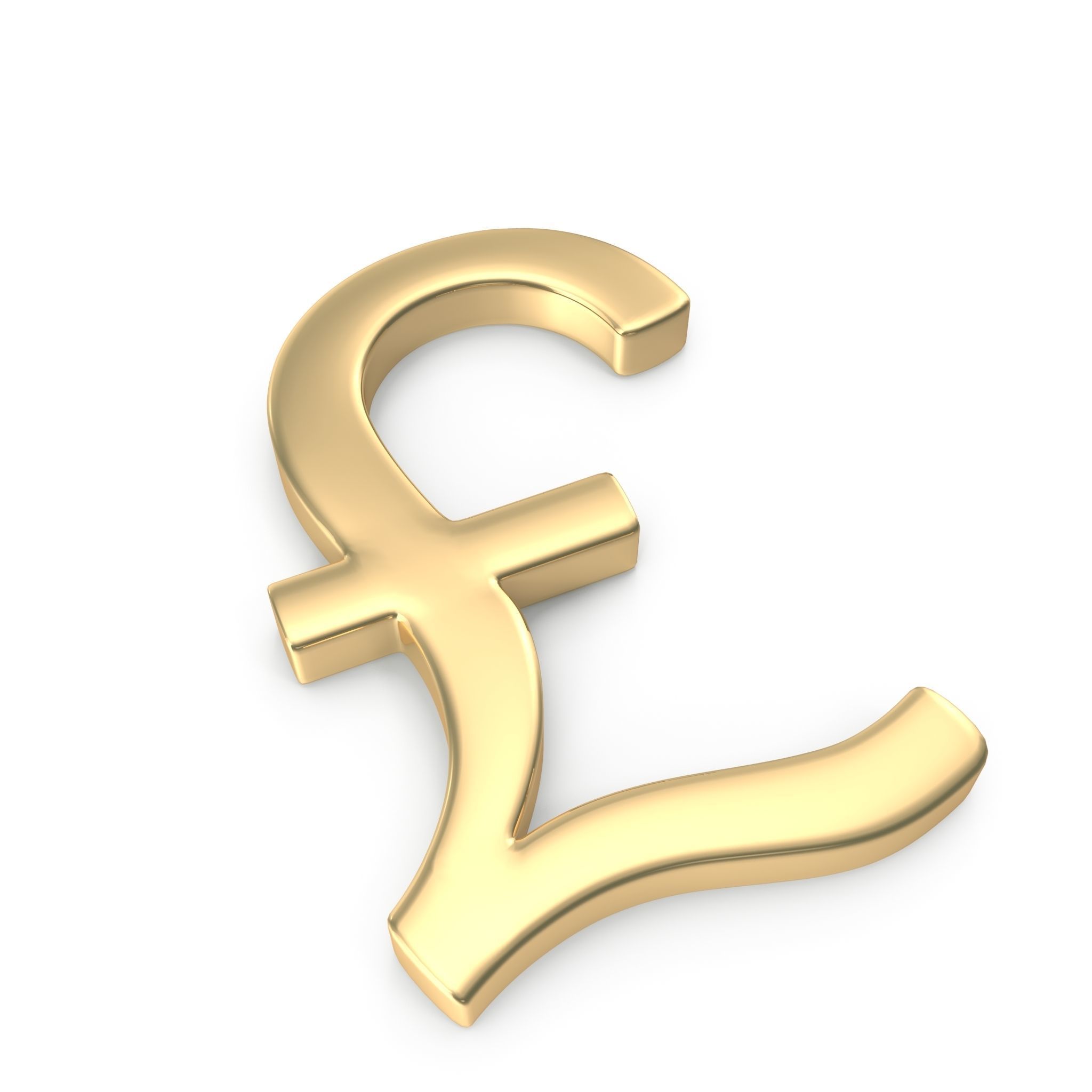 Gold Pound Sterlin 3D model | CGTrader