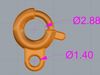 Open Flat Spring Ring Clasp free 3D model 3D printable | CGTrader