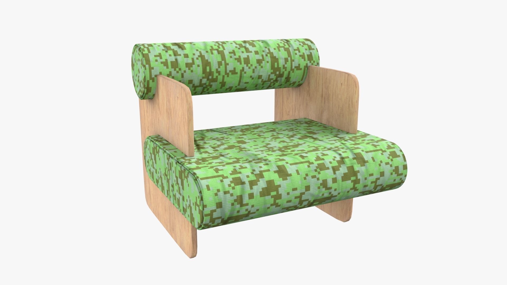 Armchair Chair Modern Minecraft Fabric 3D model | CGTrader