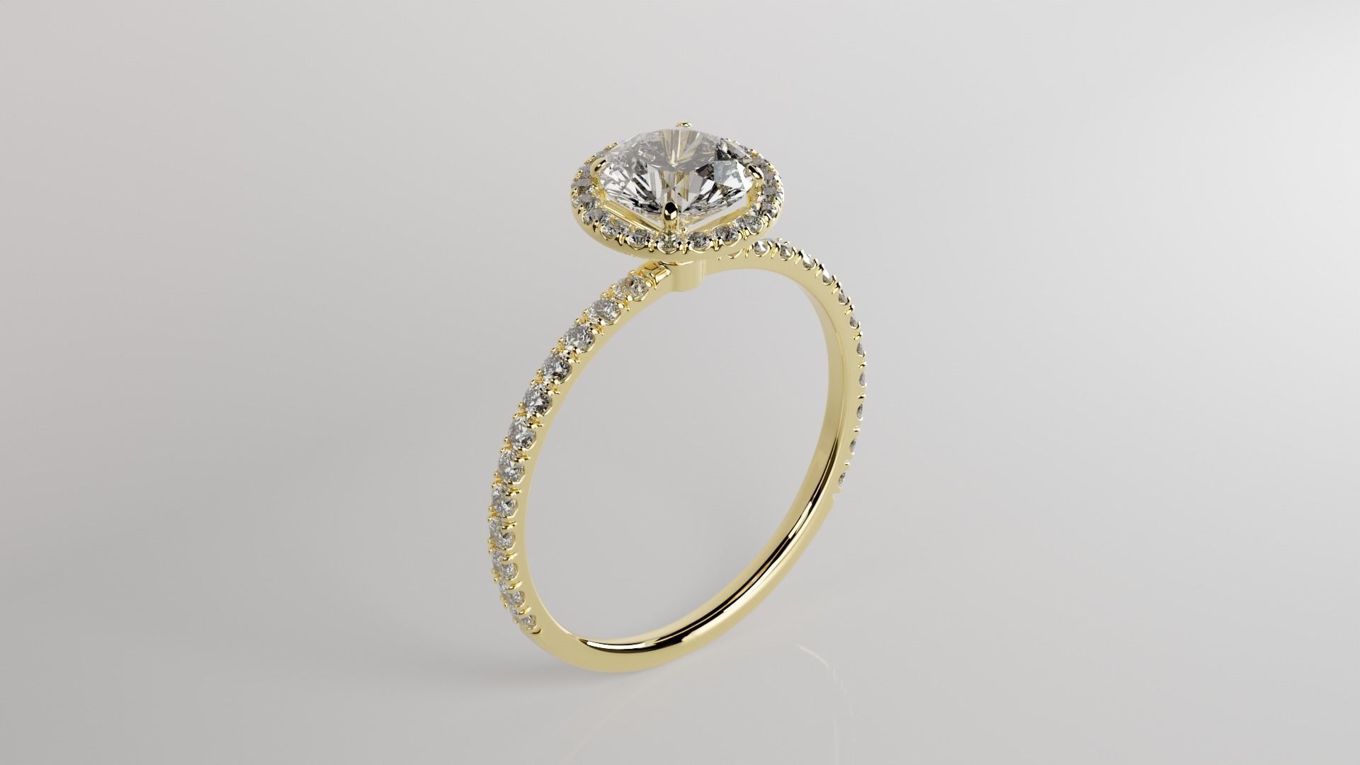 Engagement Diamonds Ring v01 3D model | CGTrader