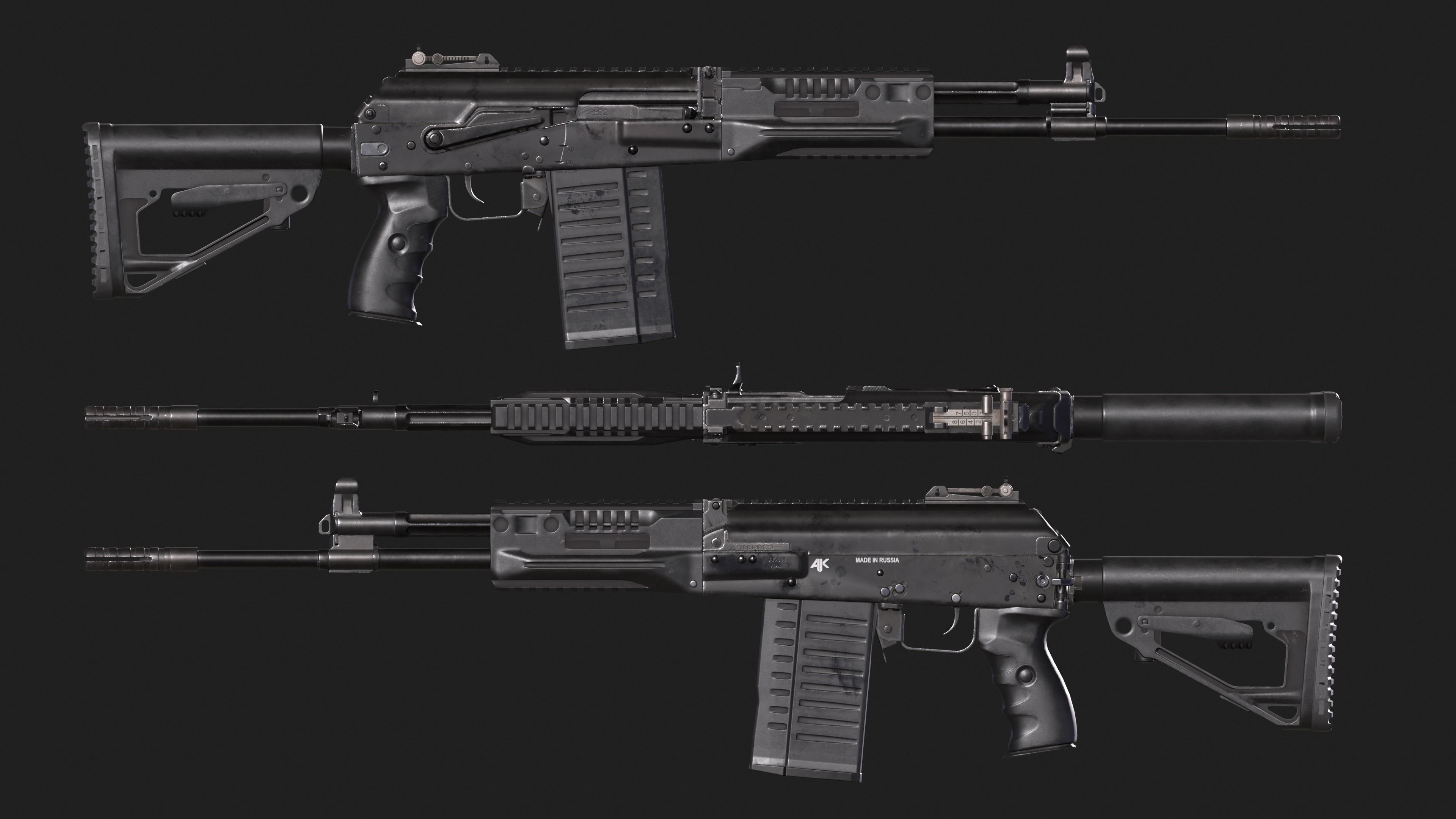 3D model AK-308 VR / AR / low-poly | CGTrader