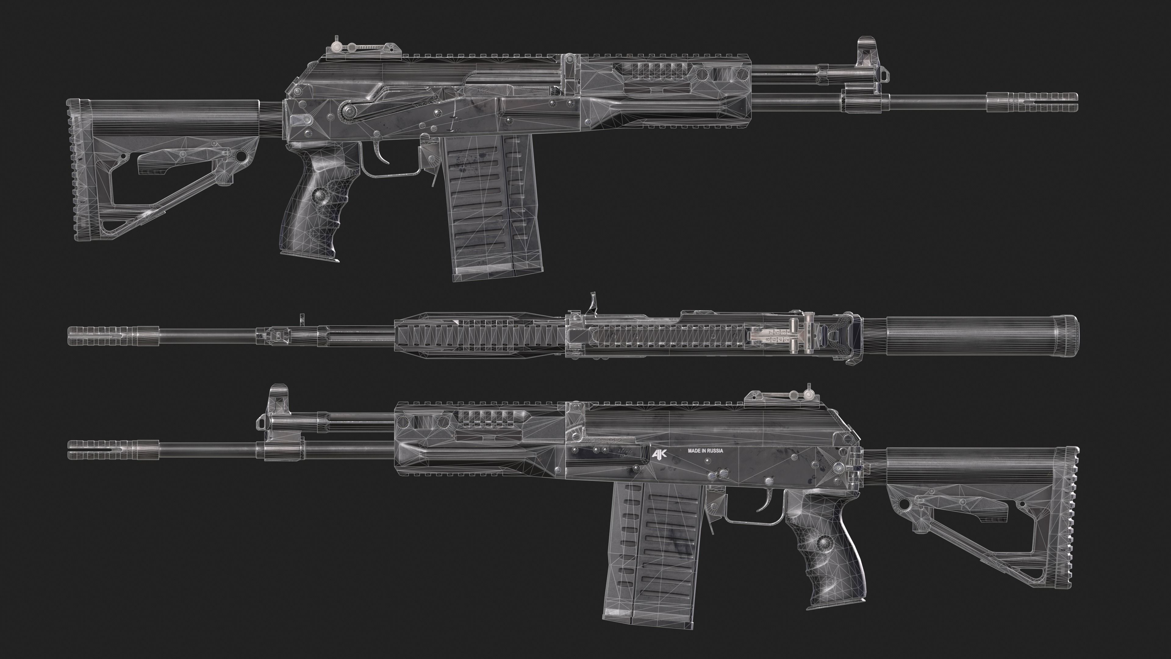 3D model AK-308 VR / AR / low-poly | CGTrader