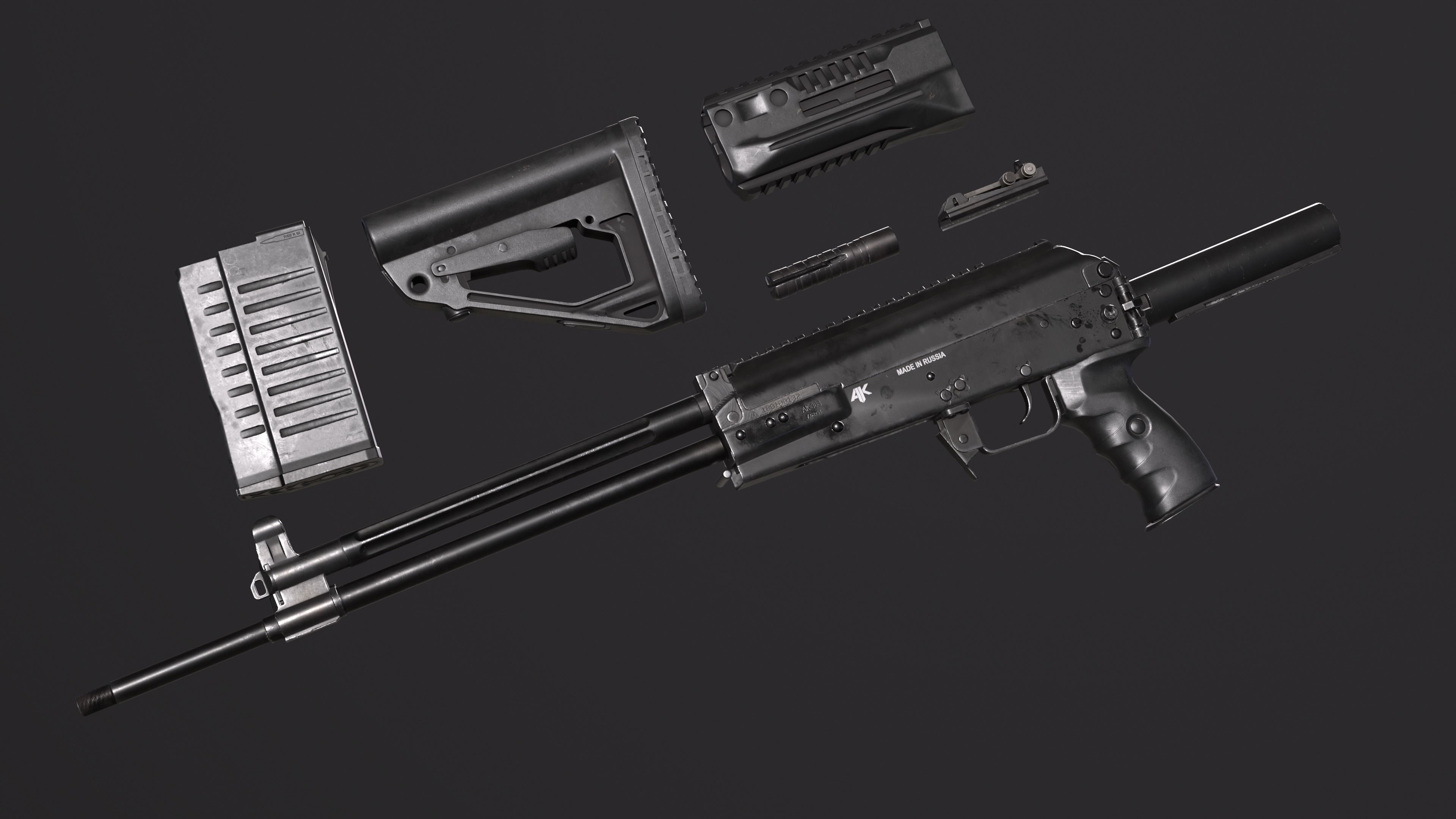 3D model AK-308 VR / AR / low-poly | CGTrader