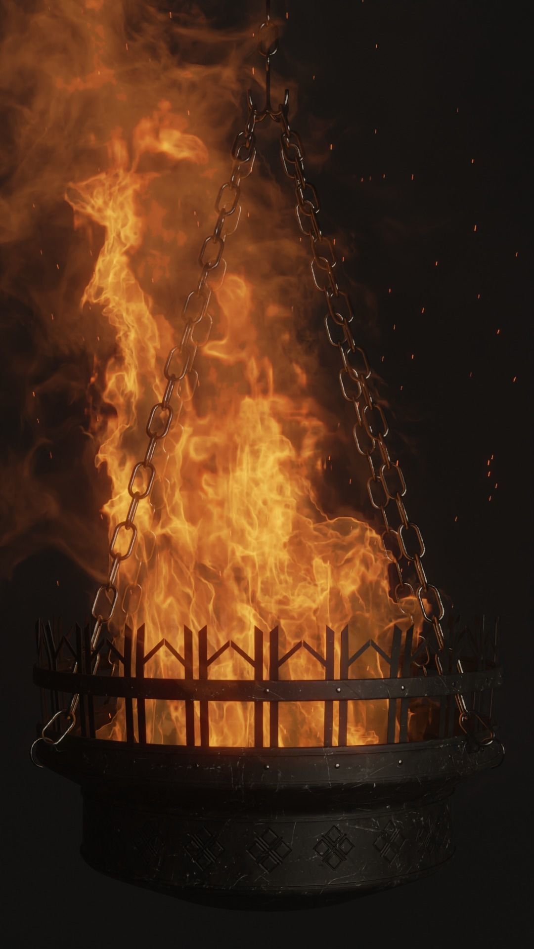Fiery Brazier free 3D model | CGTrader