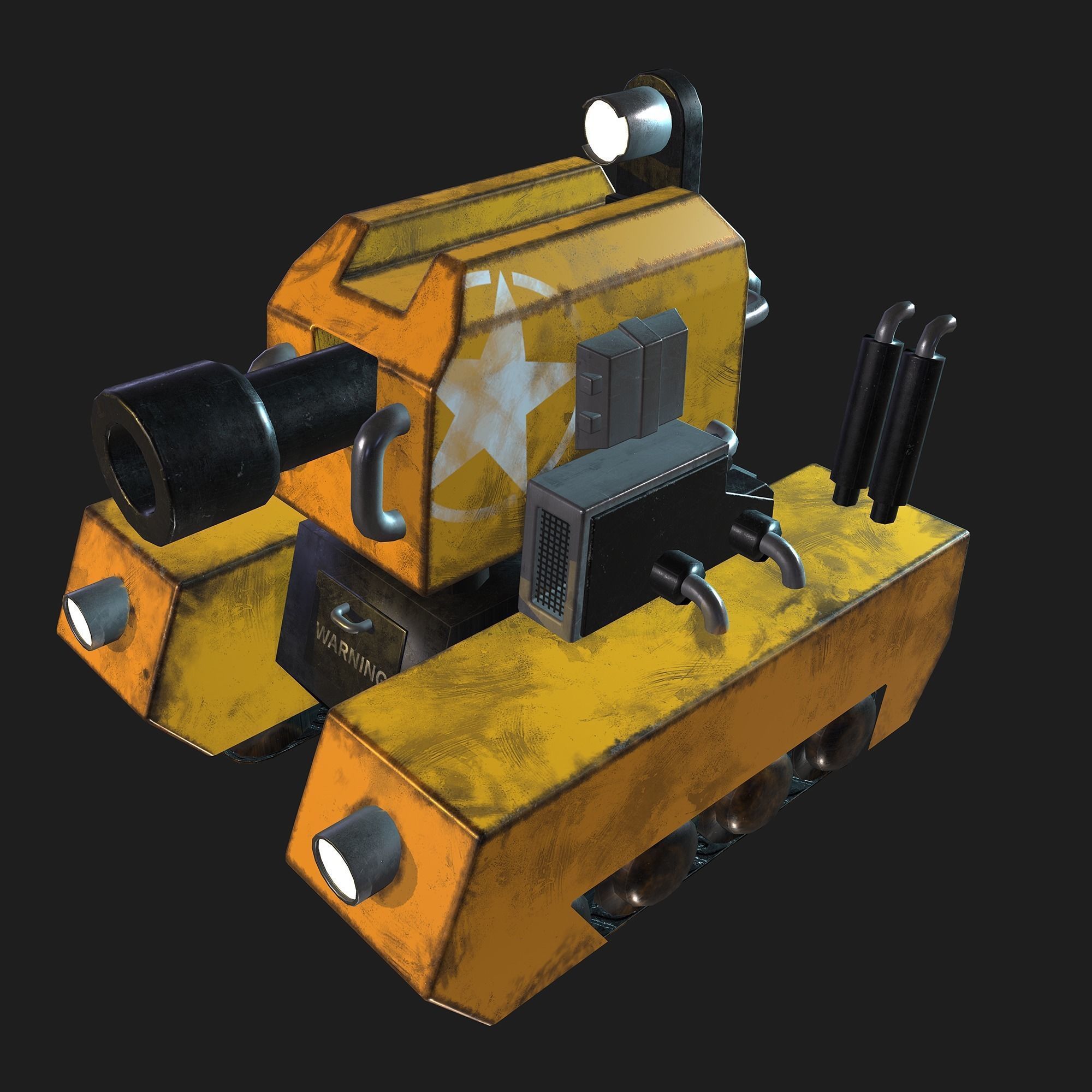 tank - mini tank - low poly game assets - game tank free VR / AR / low ...