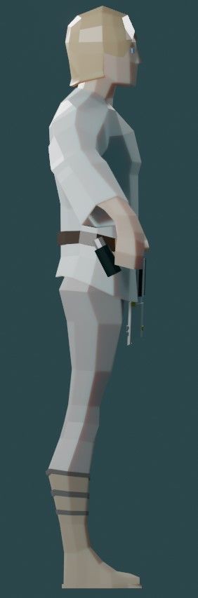 Luke Skywalker Low-Poly free 3D model rigged | CGTrader