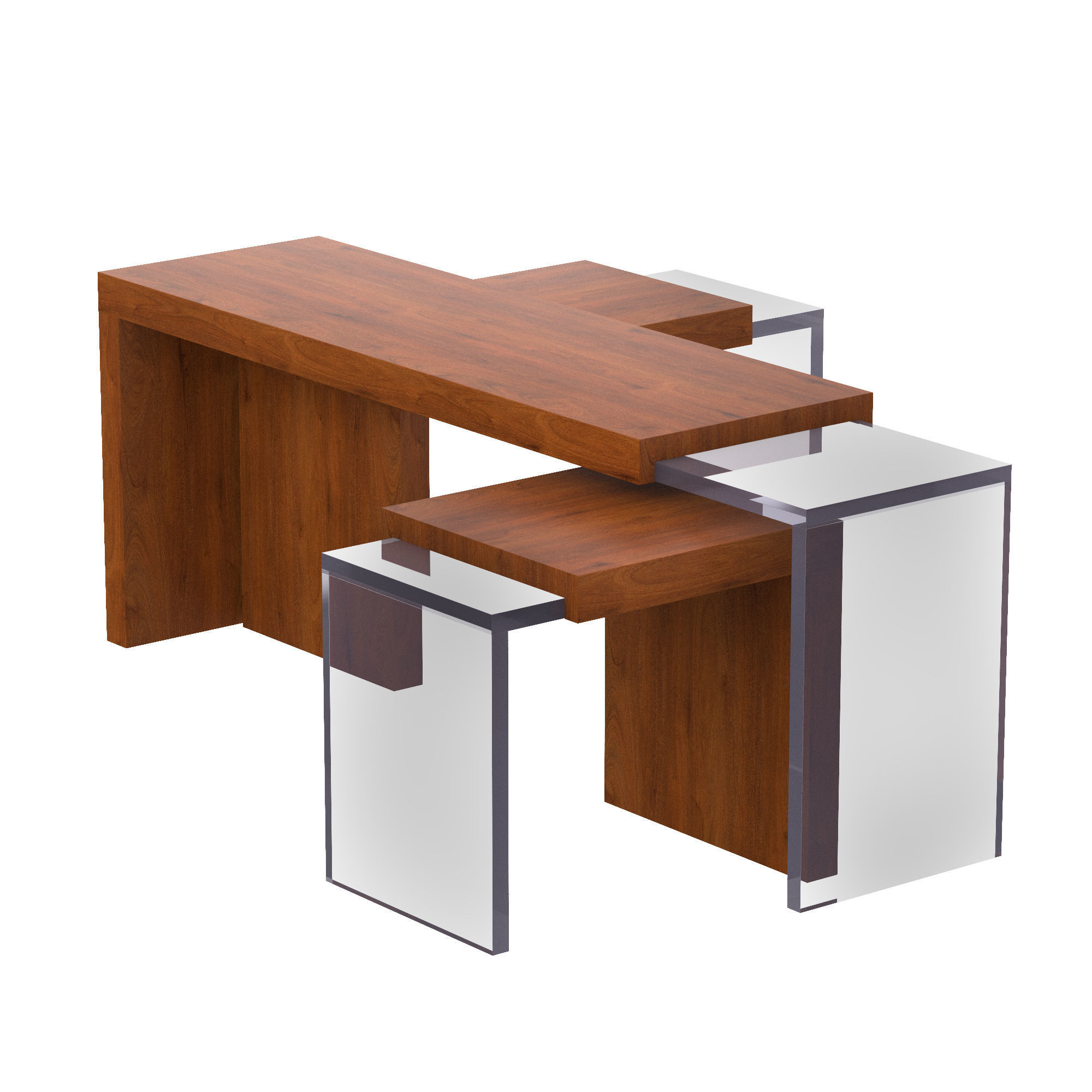 Triad Nesting Tables 3D model | CGTrader