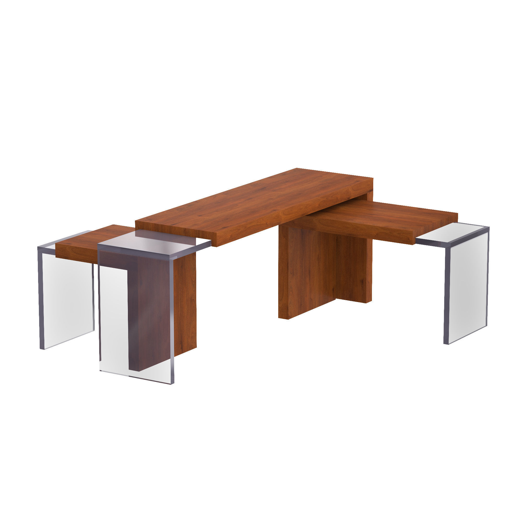 Triad Nesting Tables 3D model | CGTrader