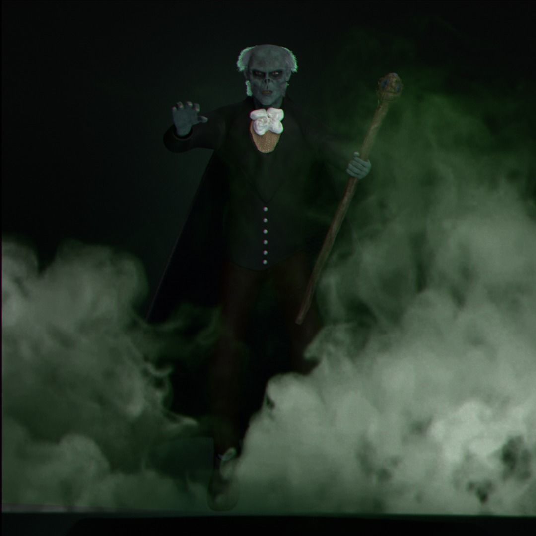 Butler Zombie Haunted Ghost - Exclusive Original 3D Model 3D model ...