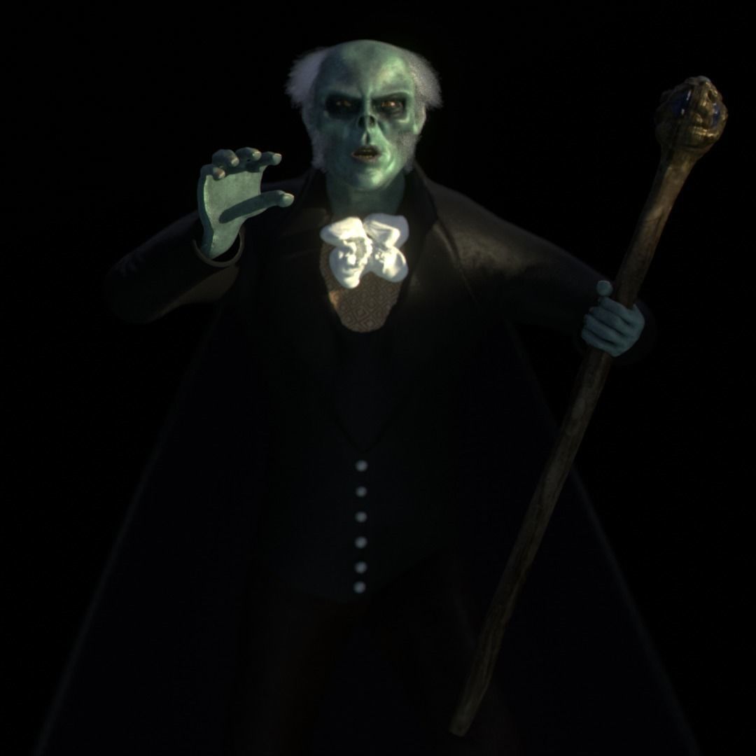 Butler Zombie Haunted Ghost - Exclusive Original 3D Model 3D model ...