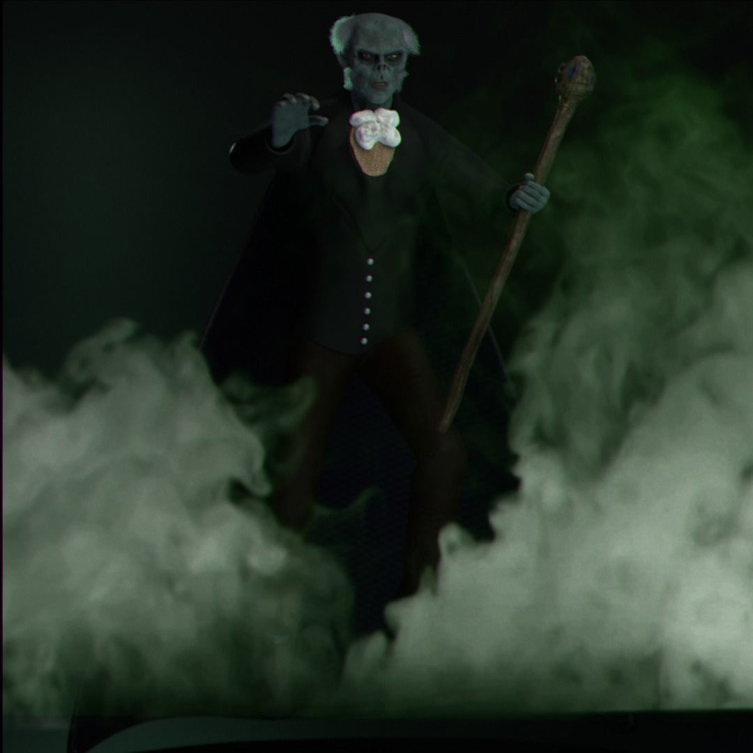 Butler Zombie Haunted Ghost - Exclusive Original 3D Model 3D model ...