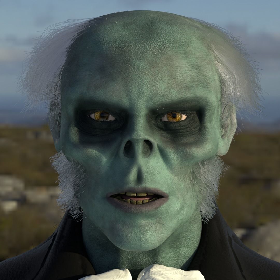 Butler Zombie Haunted Ghost - Exclusive Original 3D Model 3D model ...