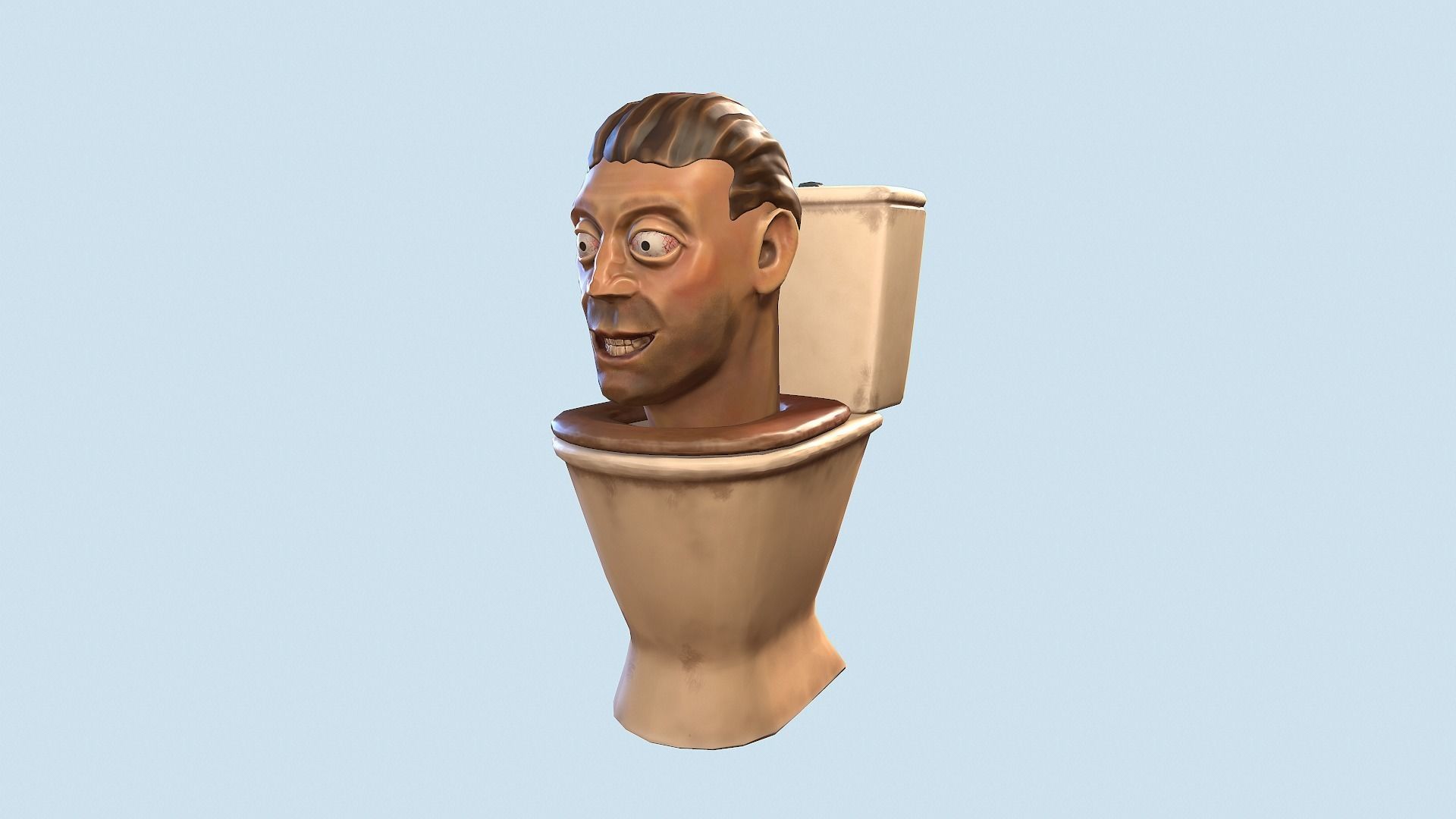 3D model Skibidi toilet head stylized VR / AR / low-poly | CGTrader