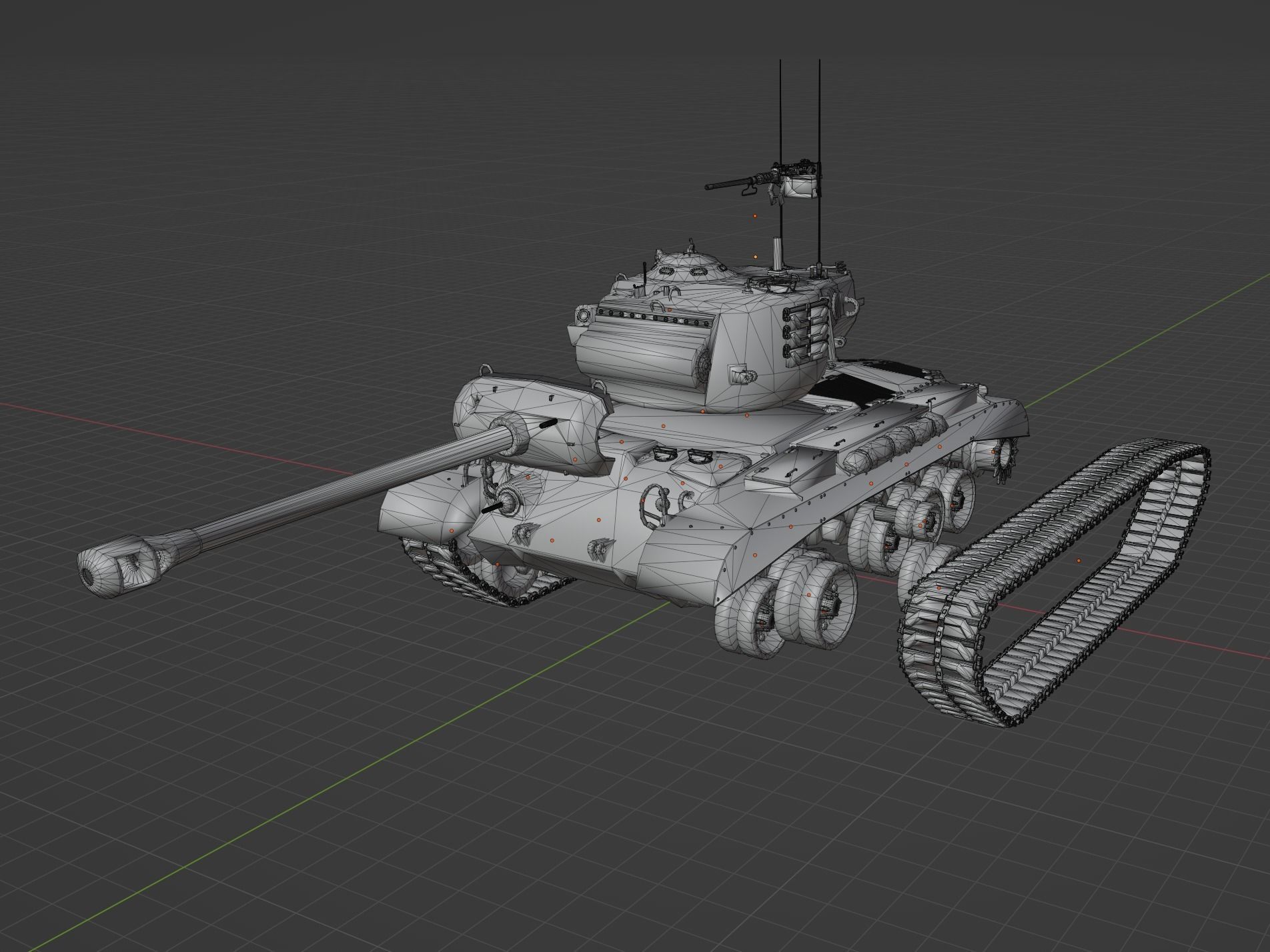 3D model M26 Pershing VR / AR / low-poly | CGTrader