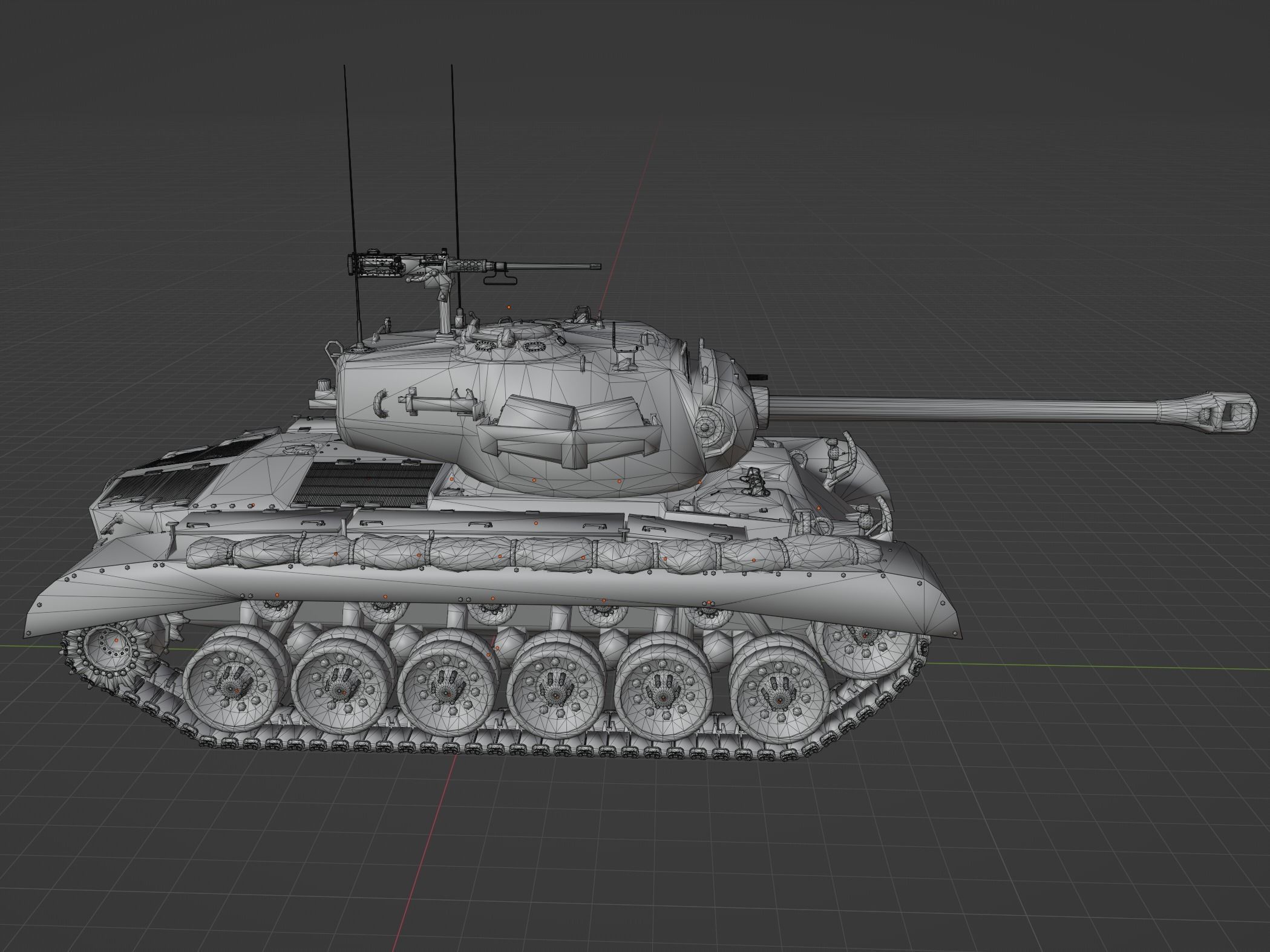 3D model M26 Pershing VR / AR / low-poly | CGTrader