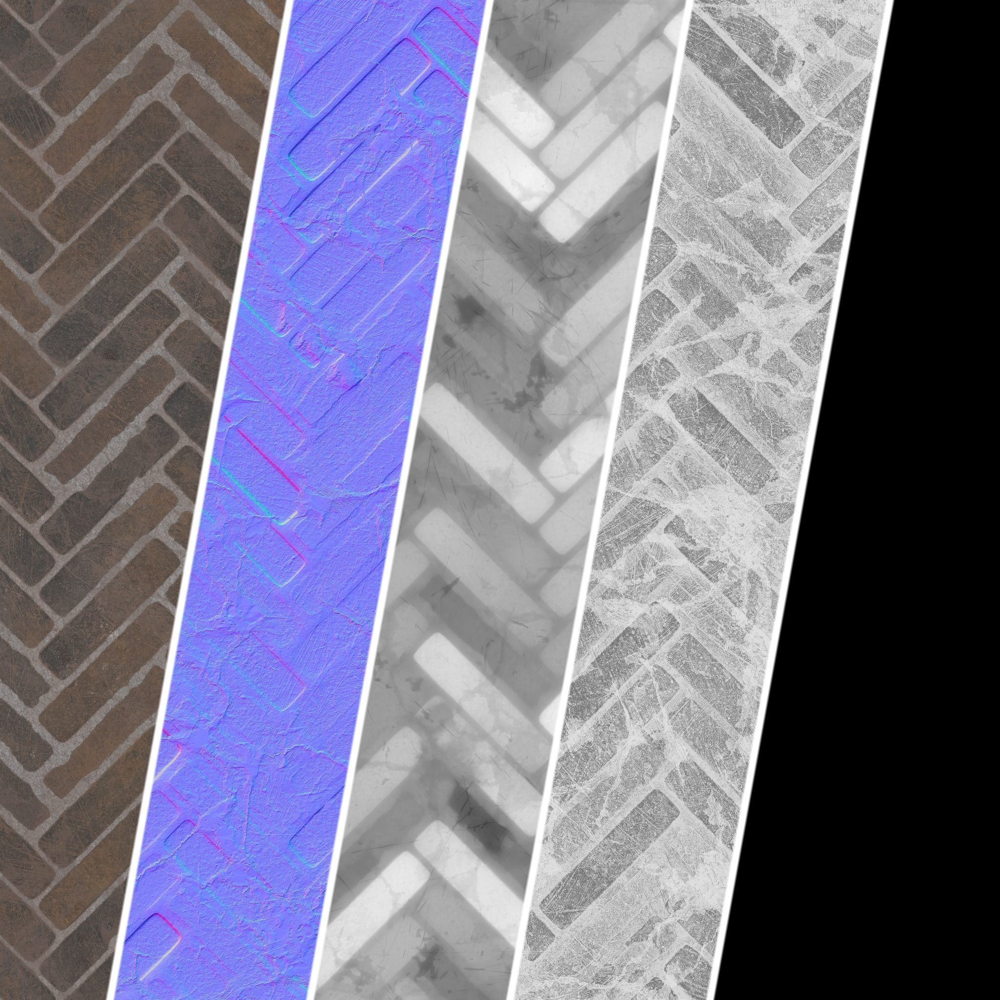 Texture Pavement Materials 46- HerringBone Stone Paving Sbsar Seamless ...