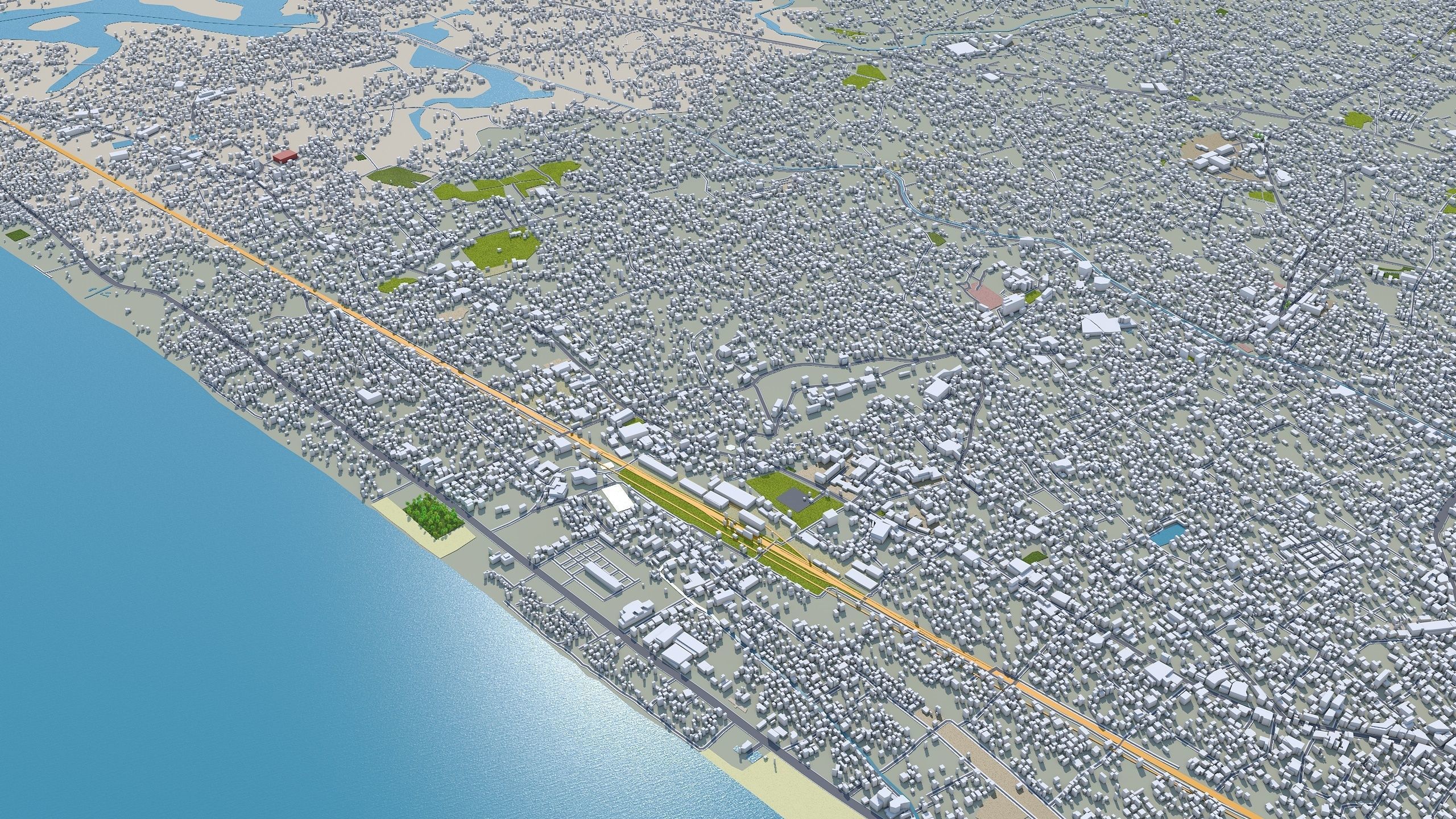 3D model Kozhikode Kerala India 35km AI VR / AR / low-poly | CGTrader