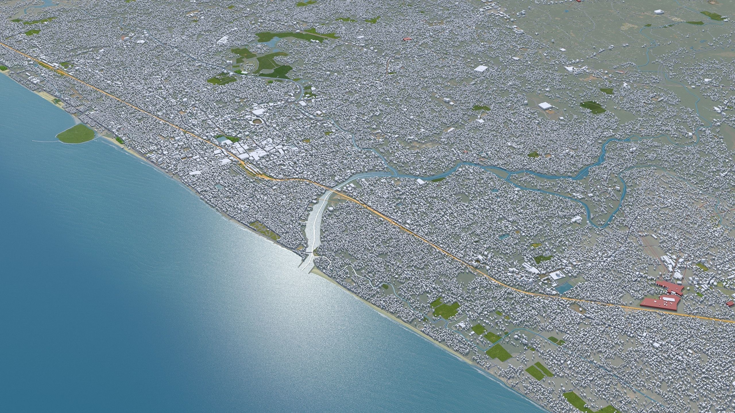 3D model Kozhikode Kerala India 35km AI VR / AR / low-poly | CGTrader