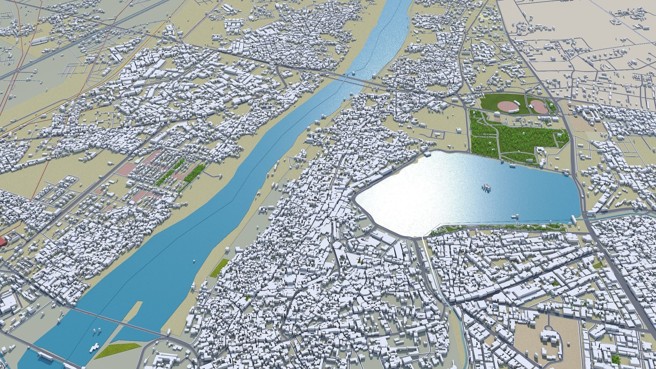 3D model Kota Rajasthan India 20km VR / AR / low-poly | CGTrader