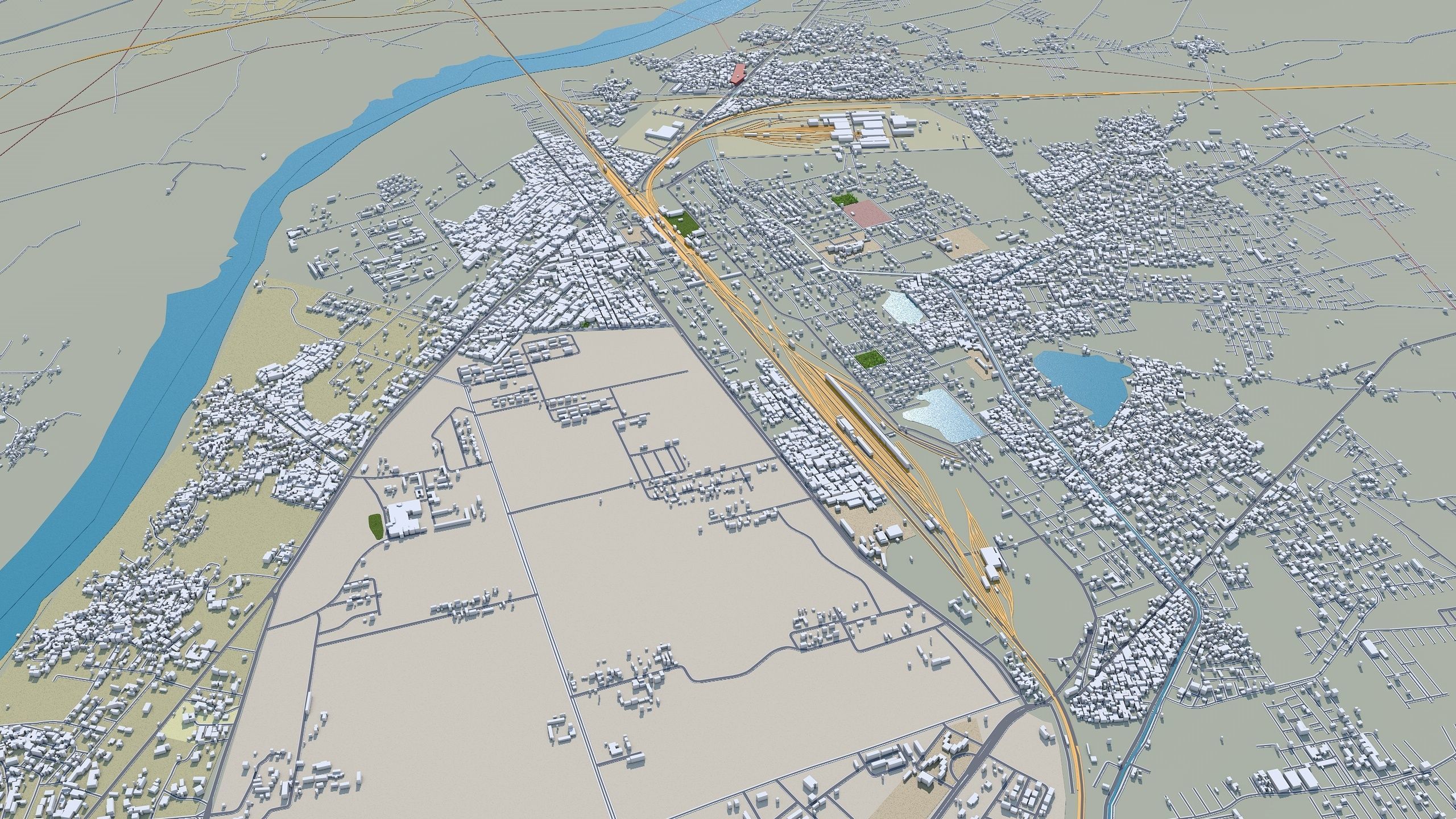 3D model Kota Rajasthan India 20km VR / AR / low-poly | CGTrader