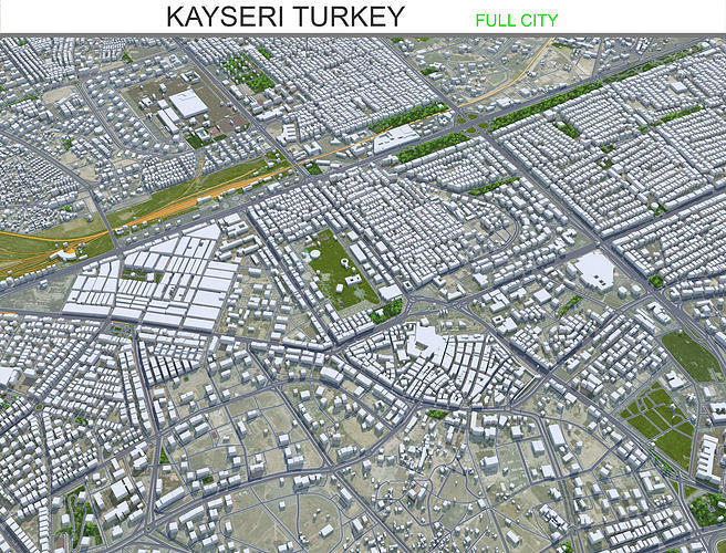 3D model Kayseri Turkey 45km VR / AR / low-poly | CGTrader