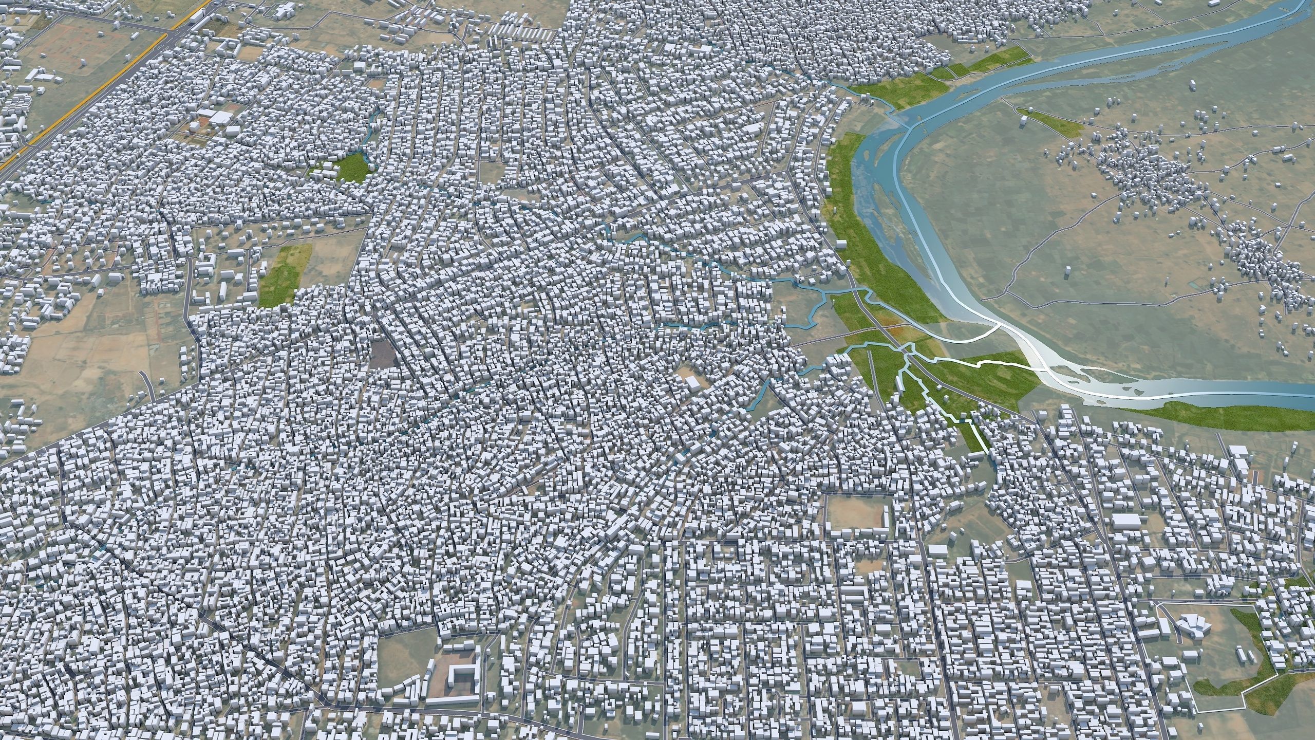 3D model Kaduna Nigeria 25km VR / AR / low-poly | CGTrader