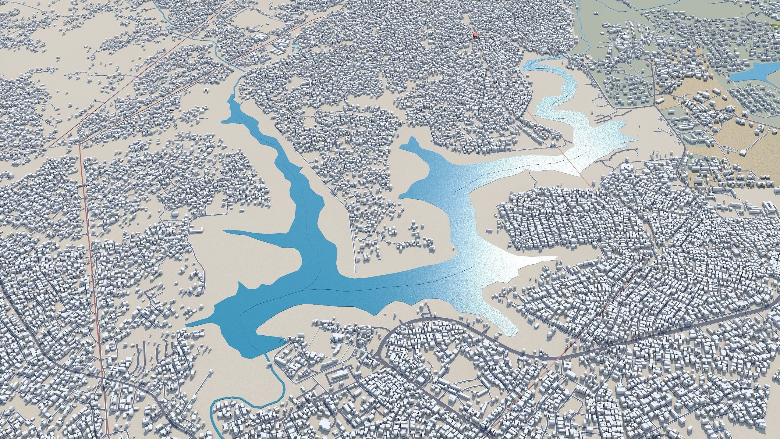 3D model Ibadan Nigeria 40km VR / AR / low-poly | CGTrader