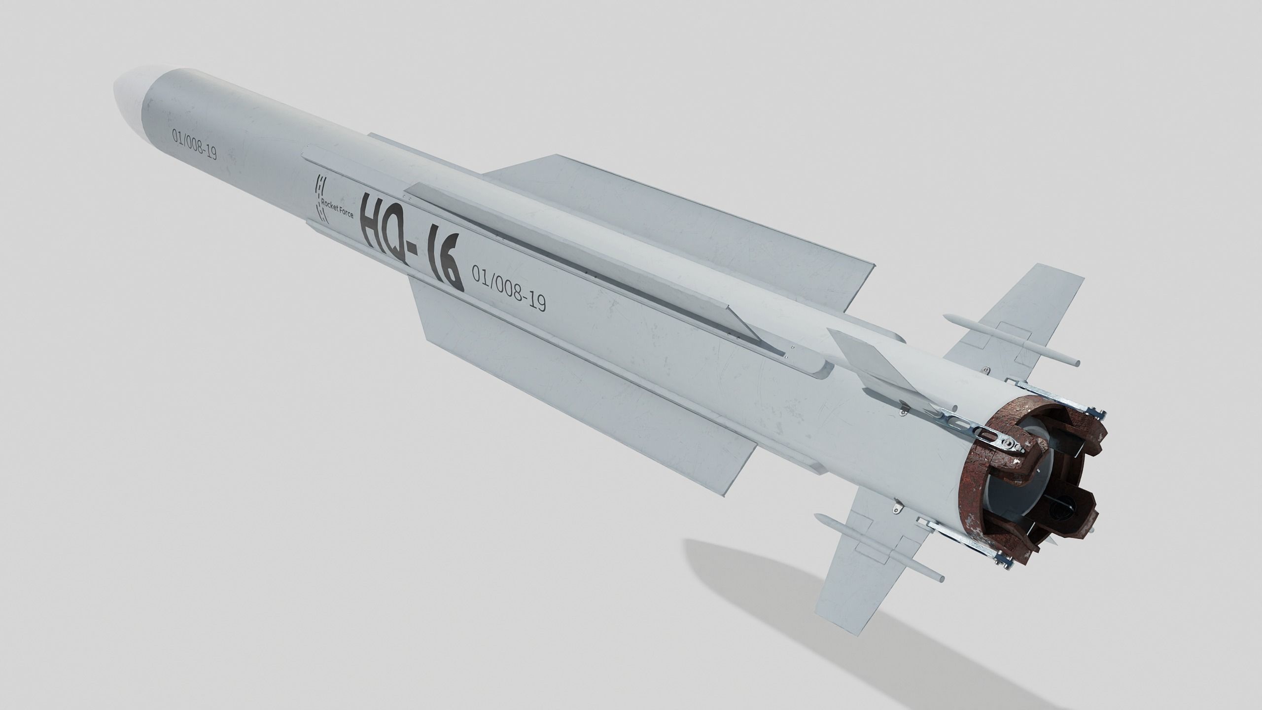 Hongqi-16 Air Defense Missile HQ16 PBR Realistic Missile 3D model ...
