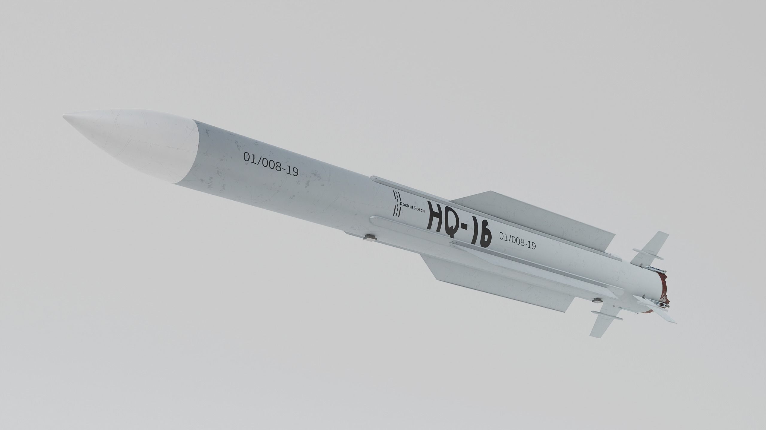 Hongqi-16 Air Defense Missile HQ16 PBR Realistic Missile 3D model ...